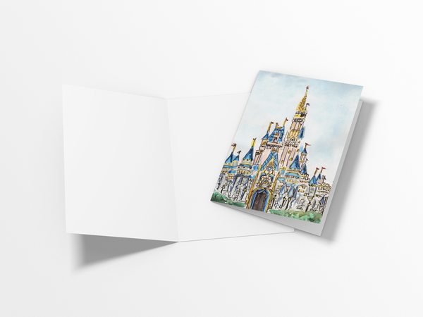 Magical Kingdom Fairytale Castle Note Card or Greeting Card ...